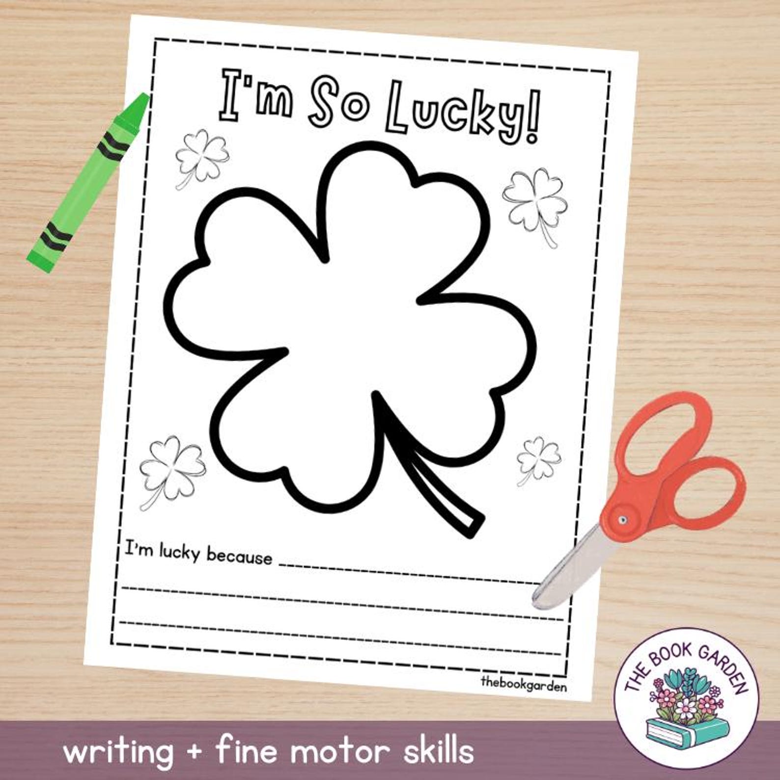 St. Patrick's Day Writing Craft: I'm so Lucky Keepsake (PDF) - Etsy