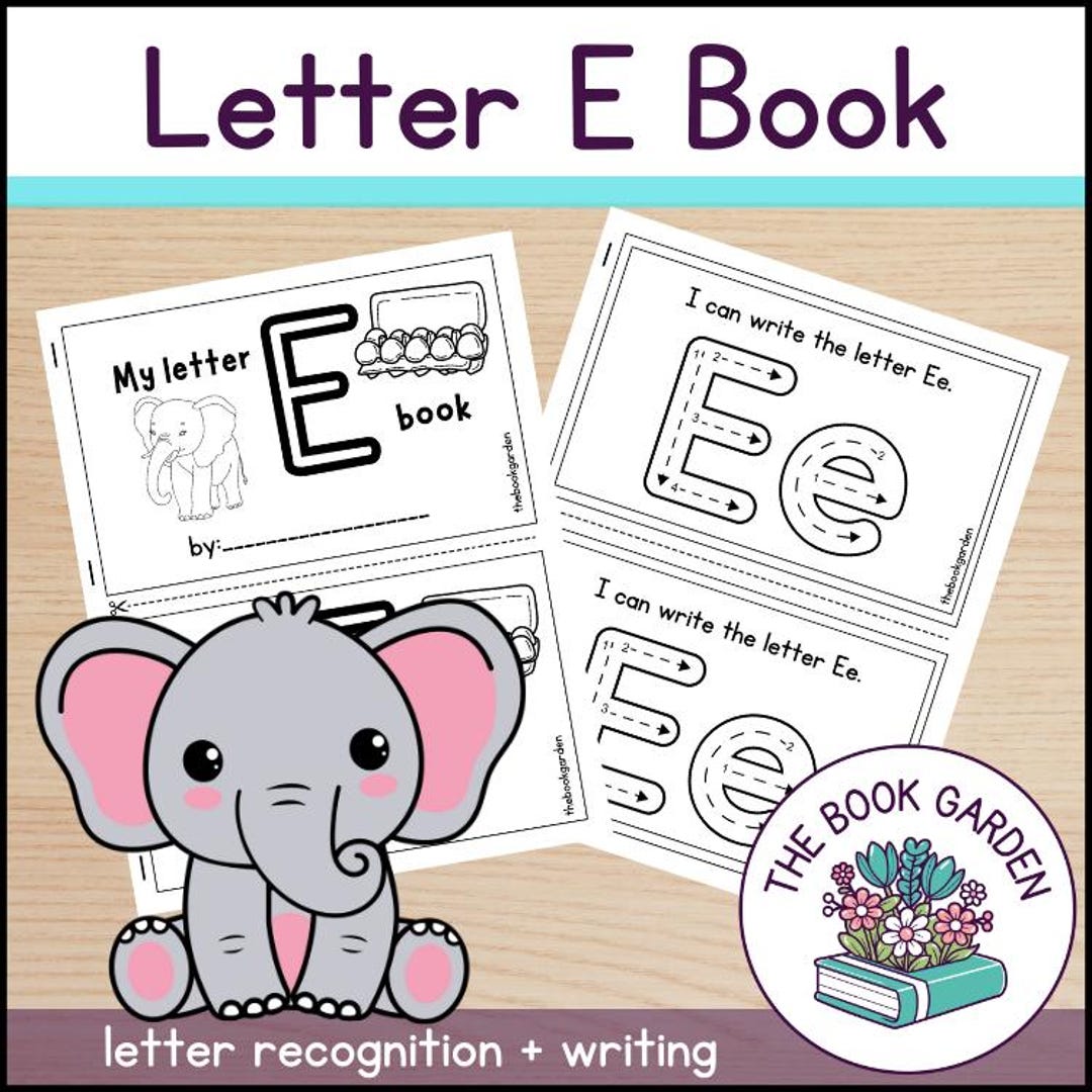 Letter E Book, Alphabet Worksheets Printable, Alphabet Activities ...