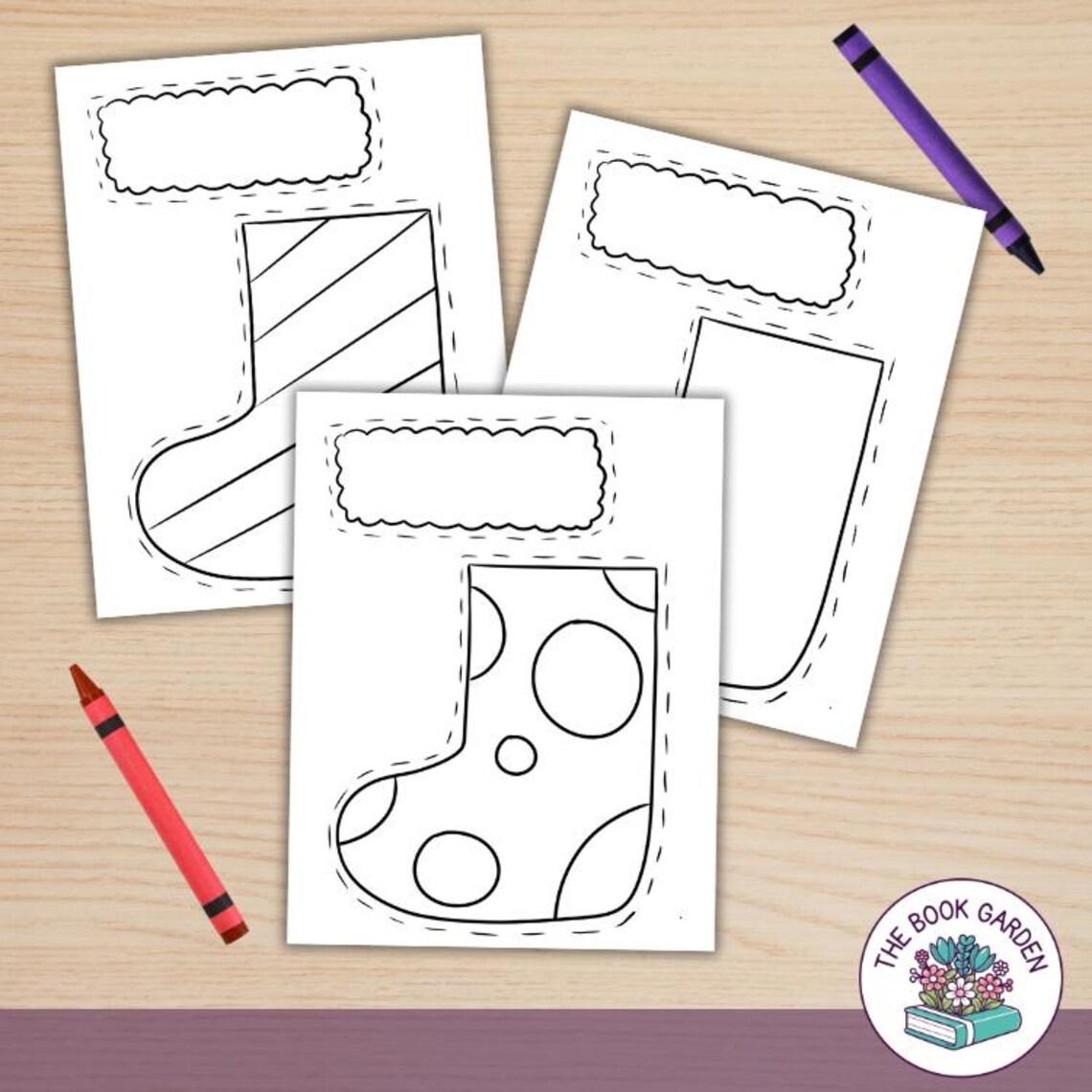 Stocking Crafts: Christmas Printable Art Activities for Kids - Etsy