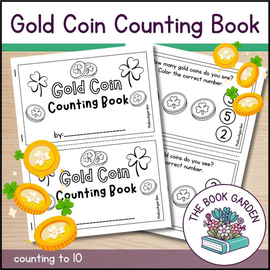 Gold Coin Counting Book, St. Patrick's Day Books, St. Patrick's Day ...