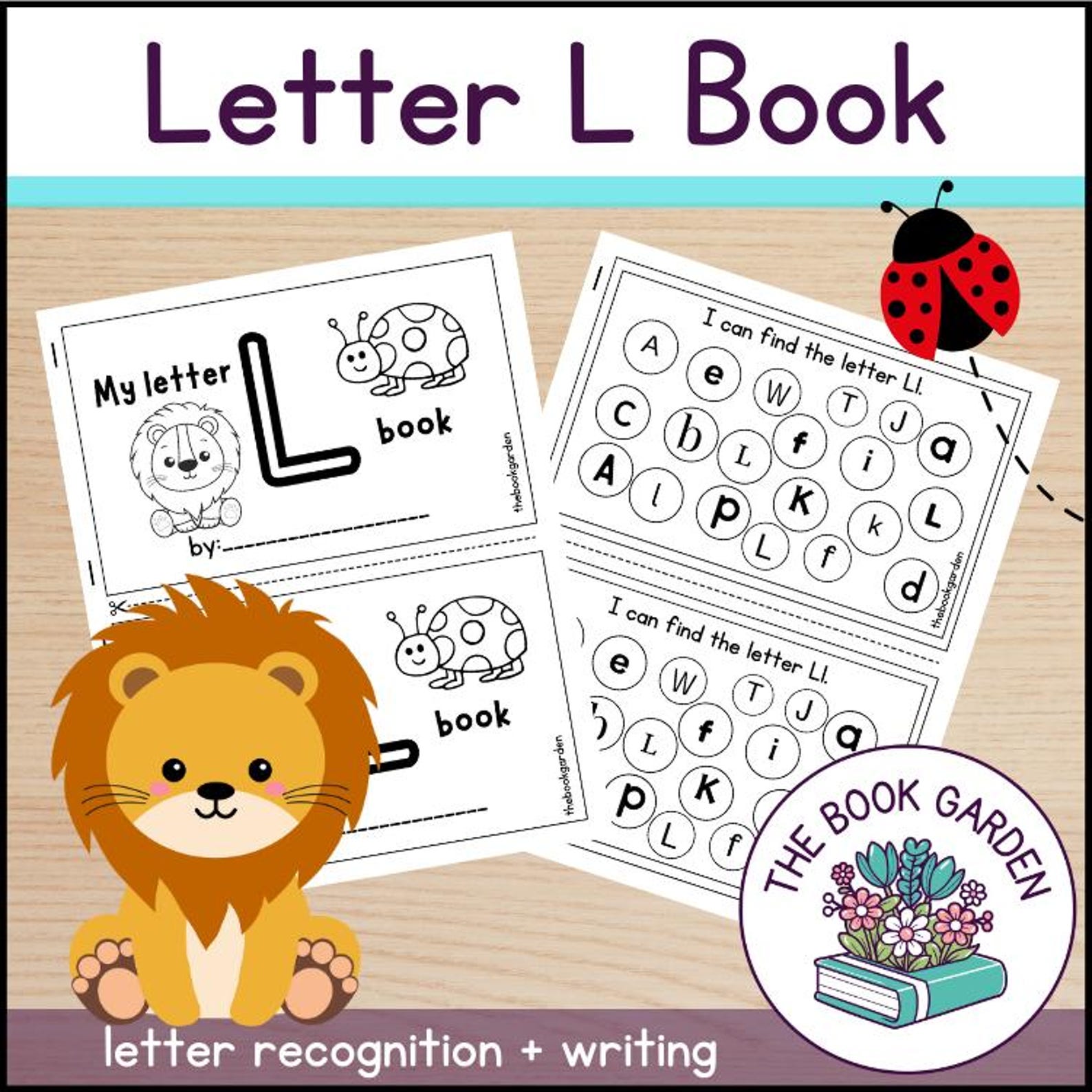 Letter L Activity Book: Alphabet Worksheets for Kids (PDF) - Etsy