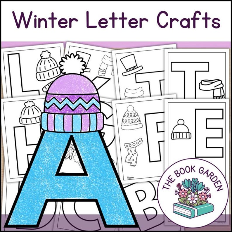 Winter Letter Crafts: Printable Art Activities for Kids (PDF) - Etsy