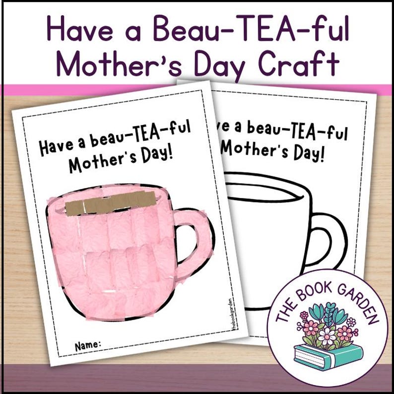 Mother's Day Teacup Craft: Printable Art Activity for Kids (PDF) - Etsy ...