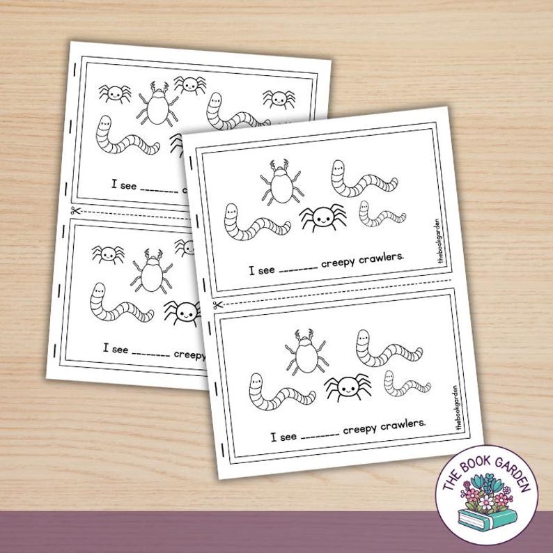 Count the Creepy Crawlers Book: Halloween Math (PDF Download) - Etsy