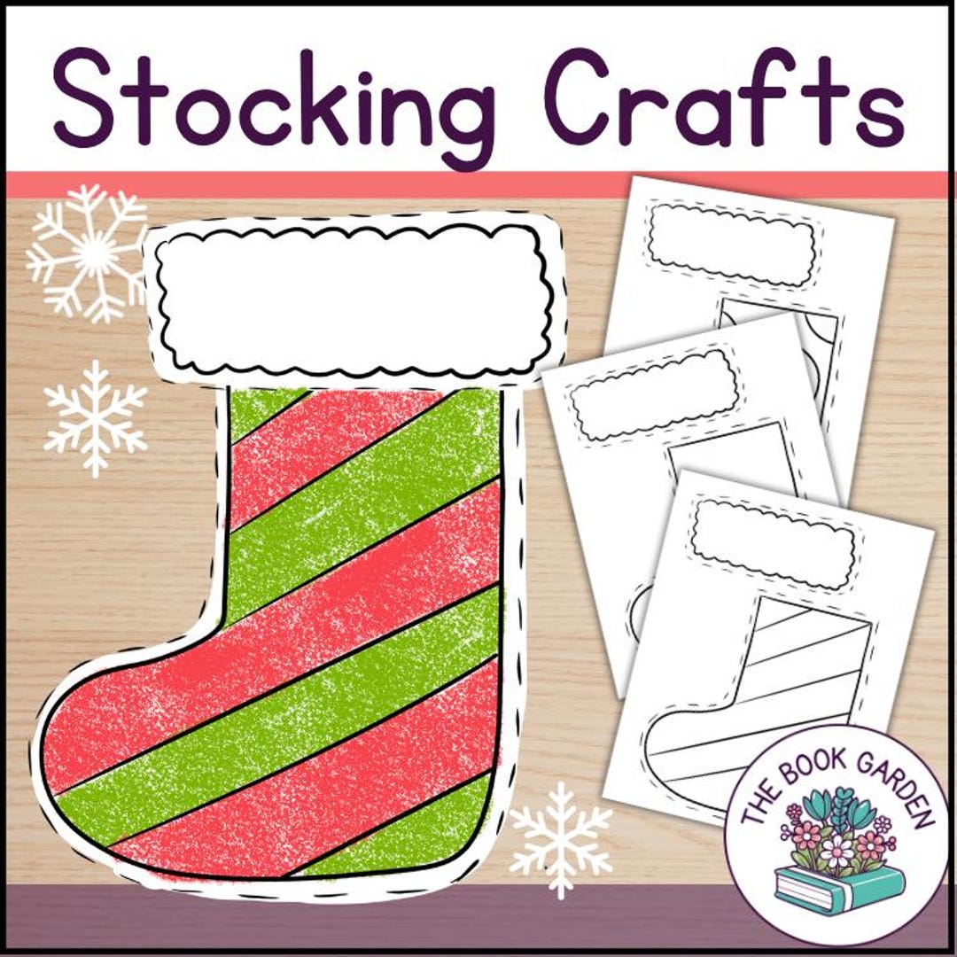 Stocking Crafts: Christmas Printable Art Activities for Kids - Etsy