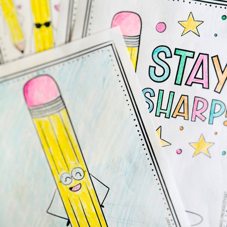 Pencil Coloring Pages, Back to School, Back to School Activity, Back to ...