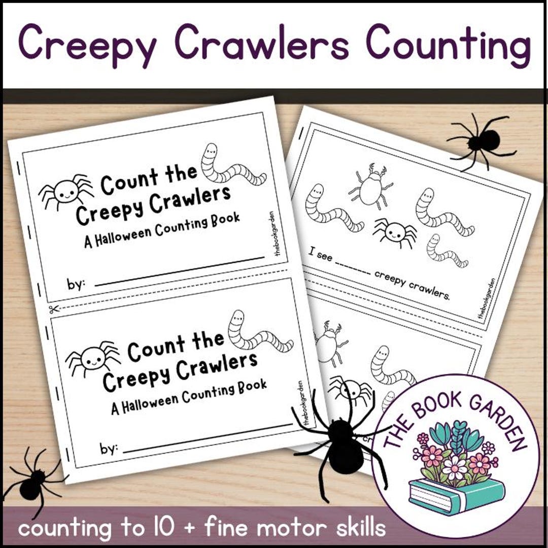 Count the Creepy Crawlers Book: Halloween Math (PDF Download) - Etsy