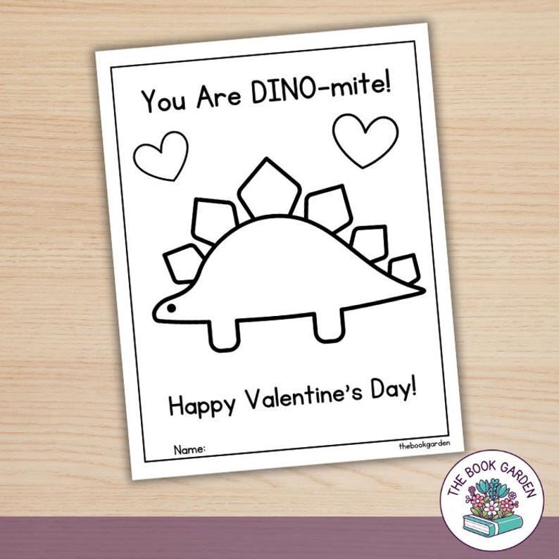 You Are Dino-mite Dinosaur Craft: Printable Valentine's Day Activity ...