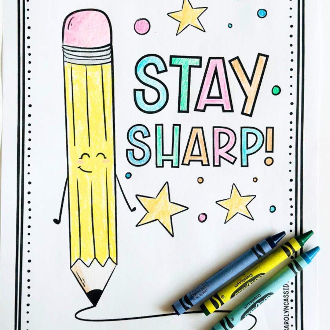 Pencil Coloring Pages, Back to School, Back to School Activity, Back to ...
