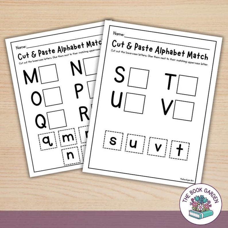 Cut and Paste Alphabet Worksheets: Alphabet Worksheets (digital ...