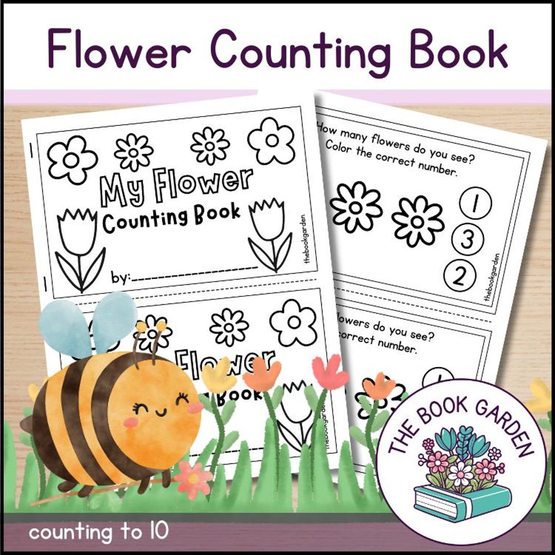 Flower Counting Book, Spring Activities, Counting to 10, Spring ...