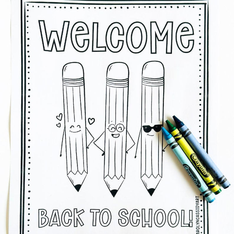 Pencil Coloring Pages, Back to School, Back to School Activity, Back to ...