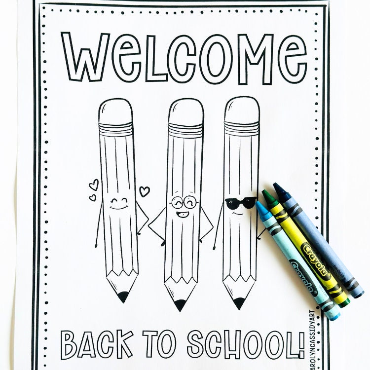 Pencil Coloring Pages, Back to School, Back to School Activity, Back to ...