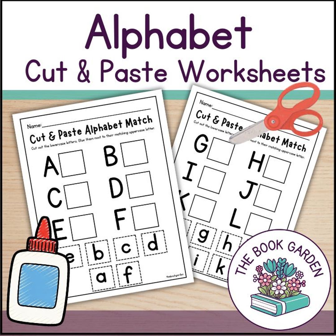 Cut and Paste Alphabet Worksheets: Alphabet Worksheets (digital ...