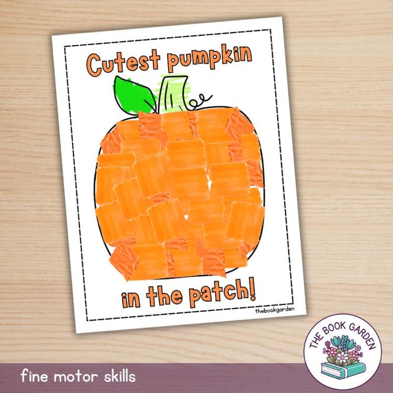 Pumpkin Craft Template for Kids: Fall Art Activity (PDF) - Etsy