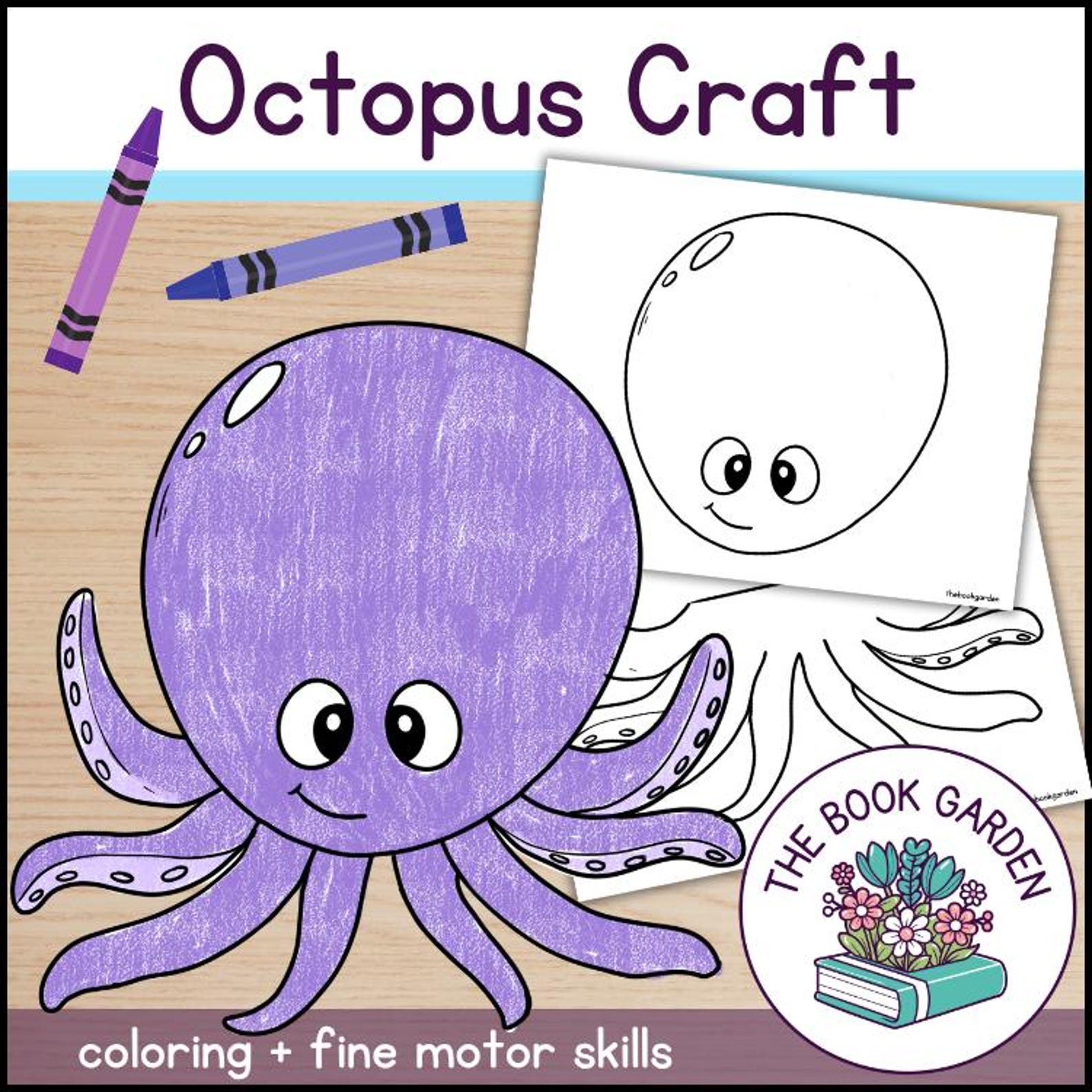 Printable Octopus Craft: Summer Kids Activity (PDF Download - Etsy