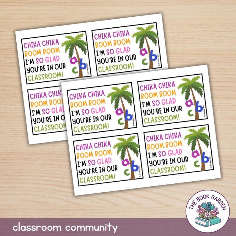 Chicka Boom Gift Tags, Meet the Teacher, Printable (digital Download ...