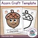 Acorn Craft Template: Fall Printable Art Activity for Kids - Etsy