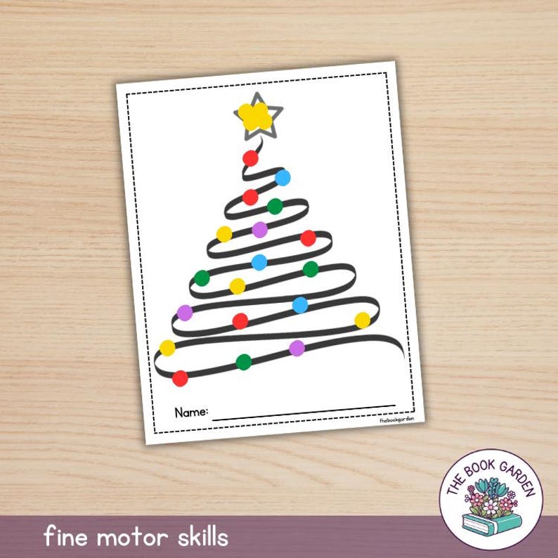 Christmas Tree Finger Paint Craft: Christmas Printable Art Activity for ...