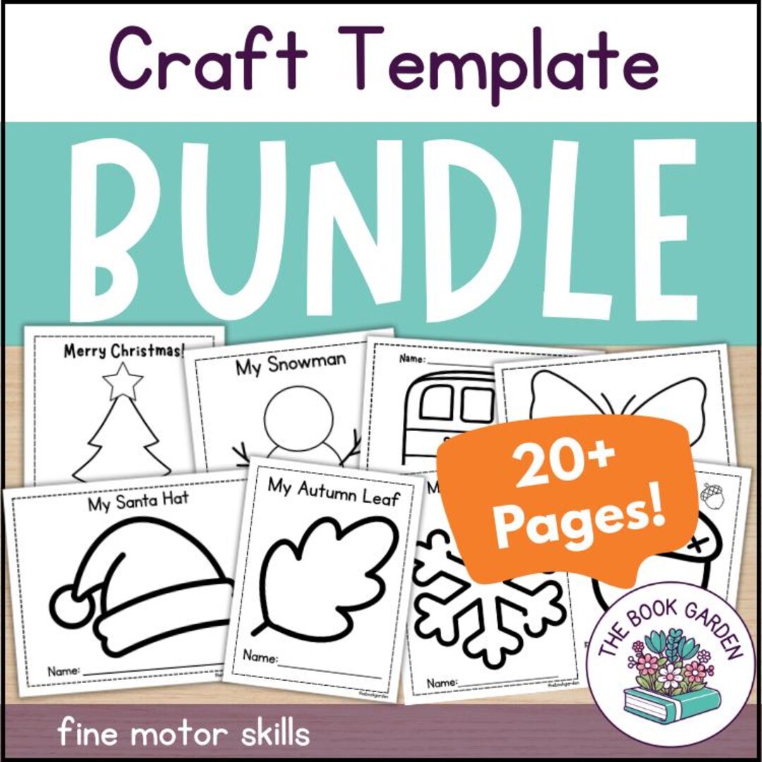Seasonal Craft Template Bundle: Printable Art Activities for Kids - Etsy