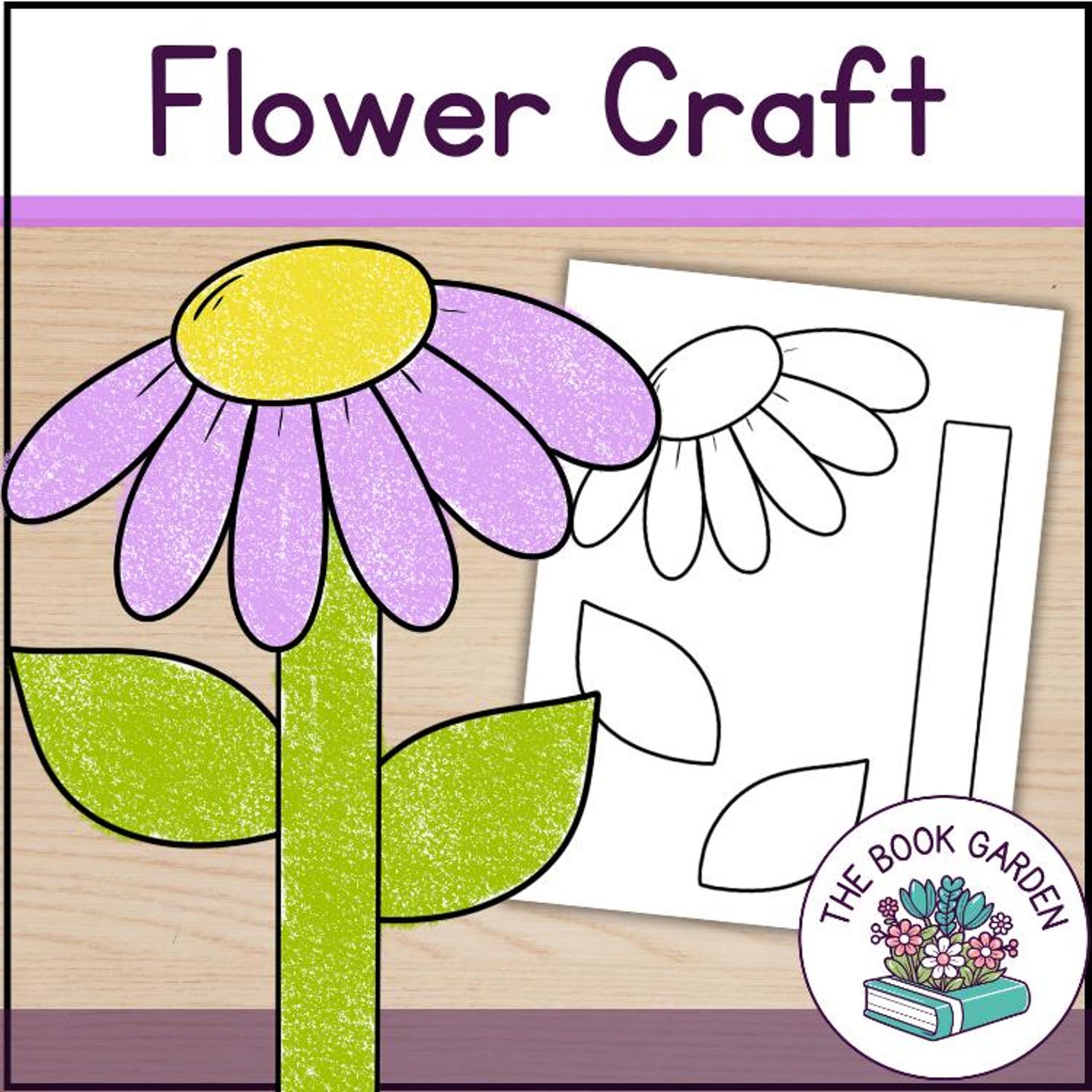 Flower Craft: Printable Art Activity for Kids (PDF) - Etsy