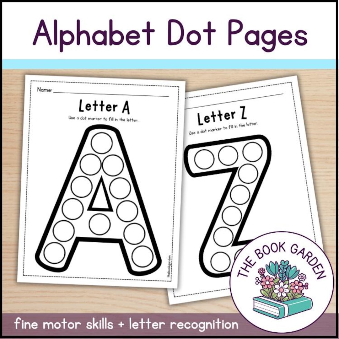 Alphabet Dot Pages, Alphabet Worksheets, A-Z Dot Worksheets ...