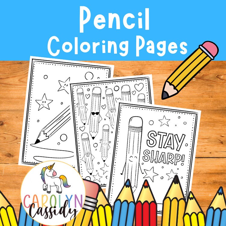 Pencil Coloring Pages, Back to School, Back to School Activity, Back to ...