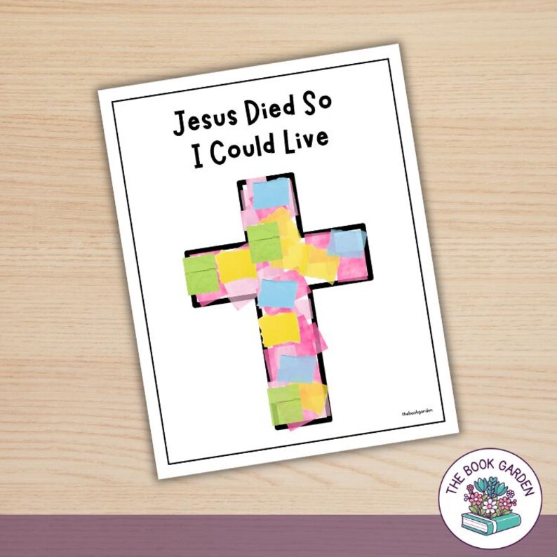 Jesus Died so I Could Live Cross Craft: Easter Paper Mosaic Activity ...