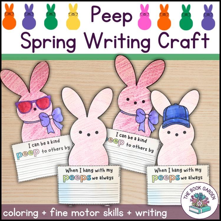 Peep Spring Writing Craft : Printable Spring Easter Activity for Kids ...