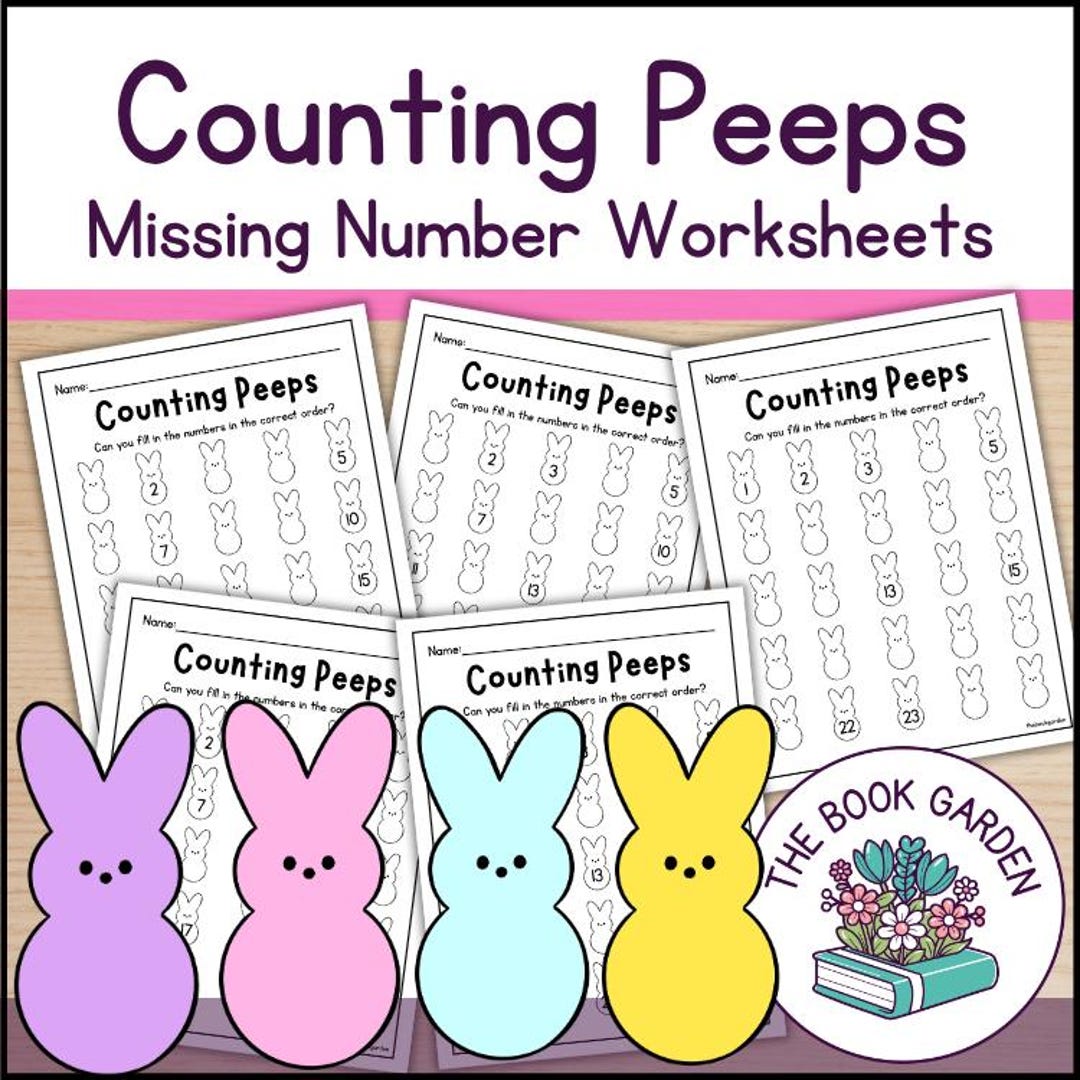 Counting Peep Worksheets: Printable Math Activities for Kids (PDF) - Etsy