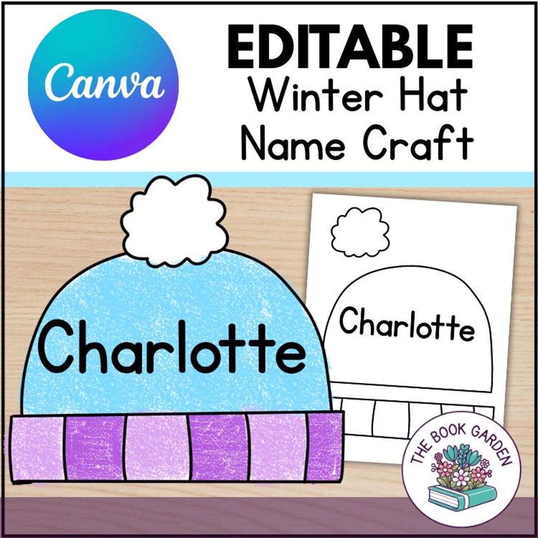 EDITABLE Winter Hat Craft: Printable Canva Art Activity for Kids (PDF ...