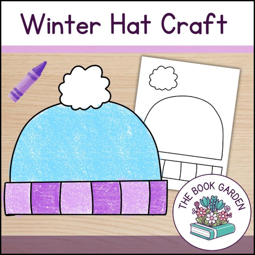 Winter Hat Craft: Printable Art Activity for Kids (PDF) - Etsy