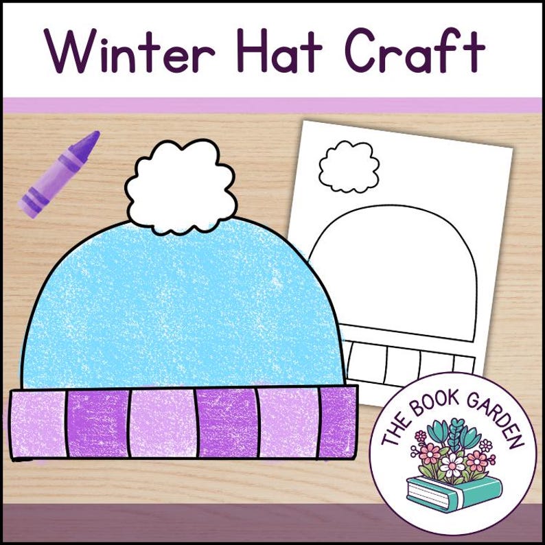 Winter Hat Craft: Printable Art Activity for Kids (PDF) - Etsy