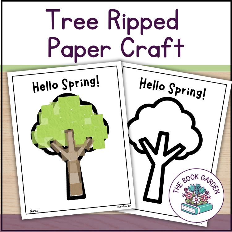 Tree Ripped Paper Craft: Spring Printable Art Activity for Kids - Etsy ...