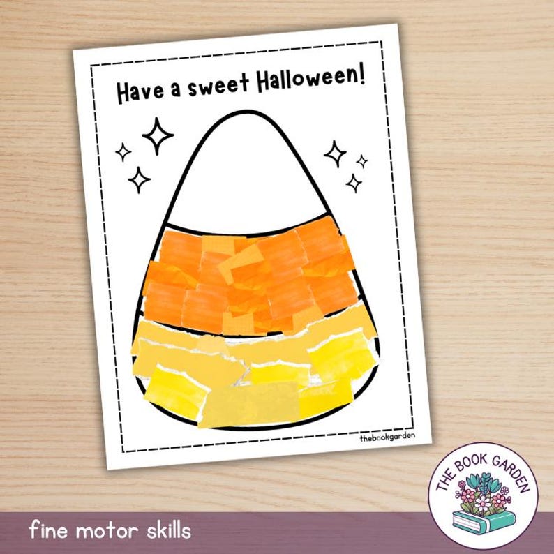 Candy Corn Craft Template: Fall Printable Art Activity for Kids - Etsy