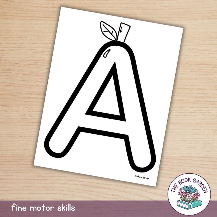 Letter A Apple Craft Template: Back to School Alphabet Activity (PDF ...
