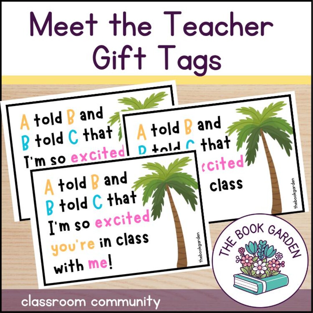 Back to School Gift Tags: Fun Student Welcome - Printable Digital ...