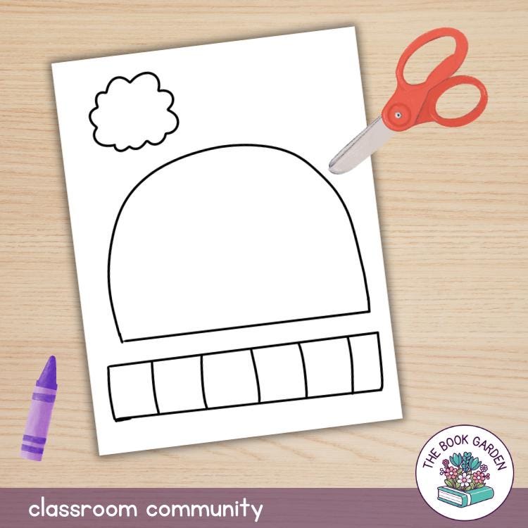 Winter Hat Craft: Printable Art Activity for Kids (PDF) - Etsy