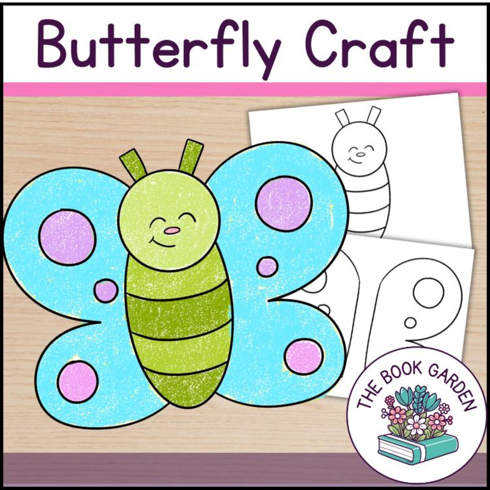 Butterfly Craft: Printable Art Activity for Kids (PDF) - Etsy