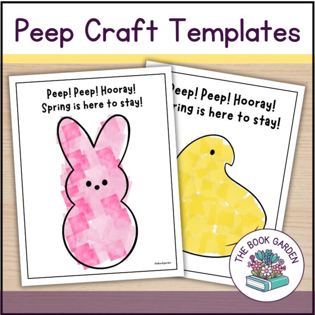 Peep Craft Templates: Printable Art Activity for Kids (PDF) - Etsy