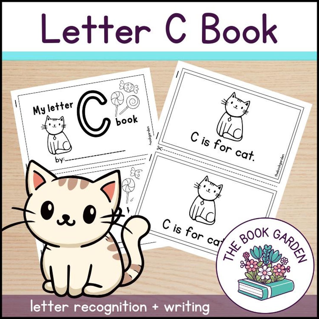 Letter C Booklet: Alphabet Worksheets for Early Learners (PDF) - Etsy