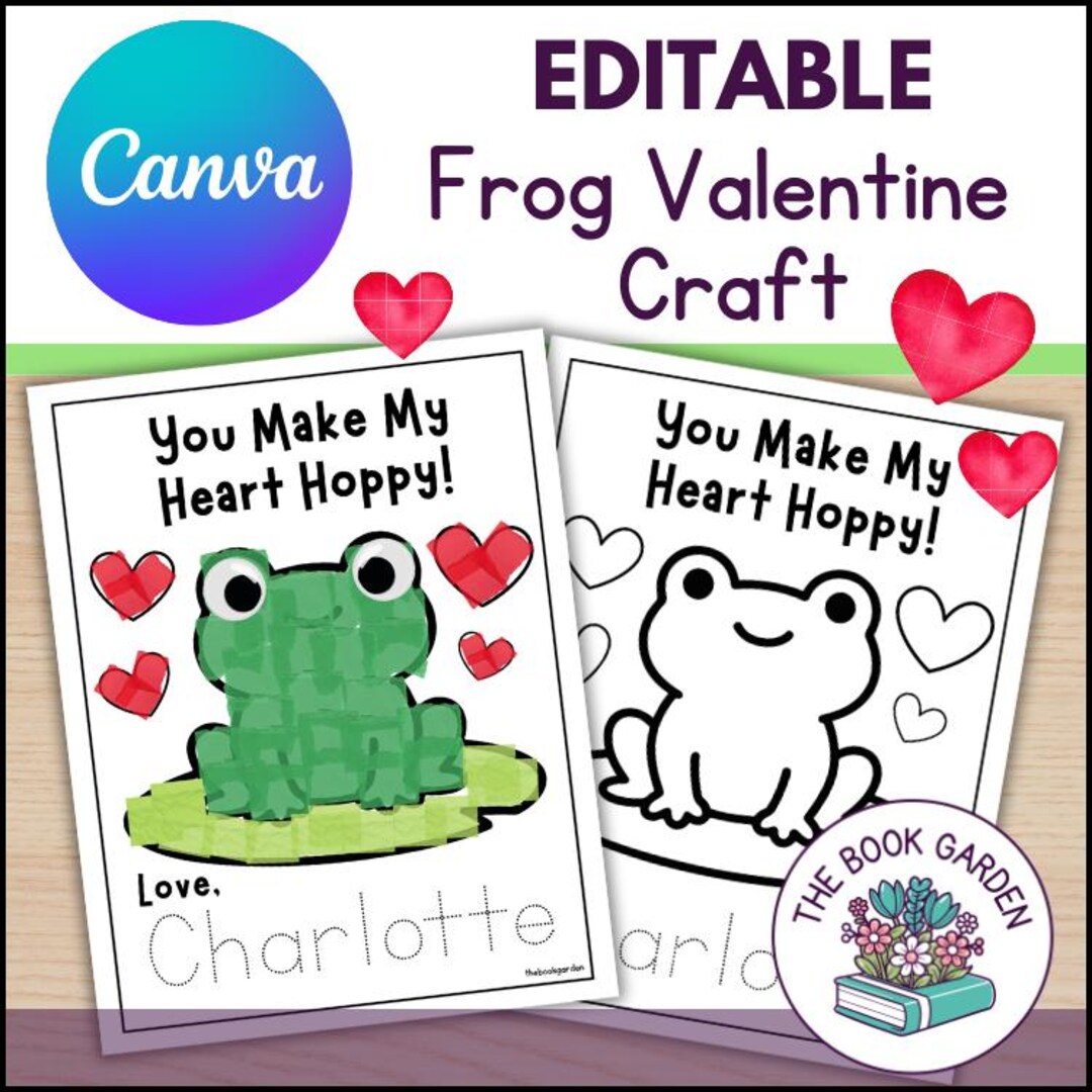EDITABLE You Make My Heart Hoppy Ripped Paper Craft: Printable Art ...
