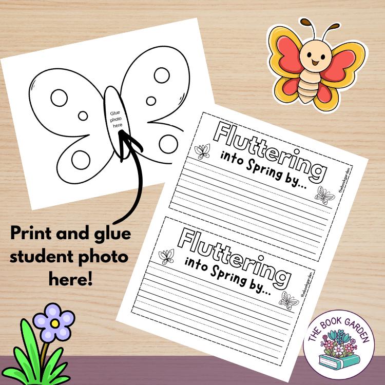 Butterfly Photo Writing Craft : Spring Printable Activity for Kids - Etsy