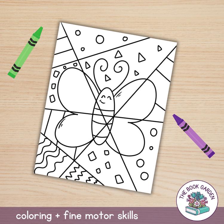 Butterfly Coloring Page: Spring Art Project (PDF) - Etsy