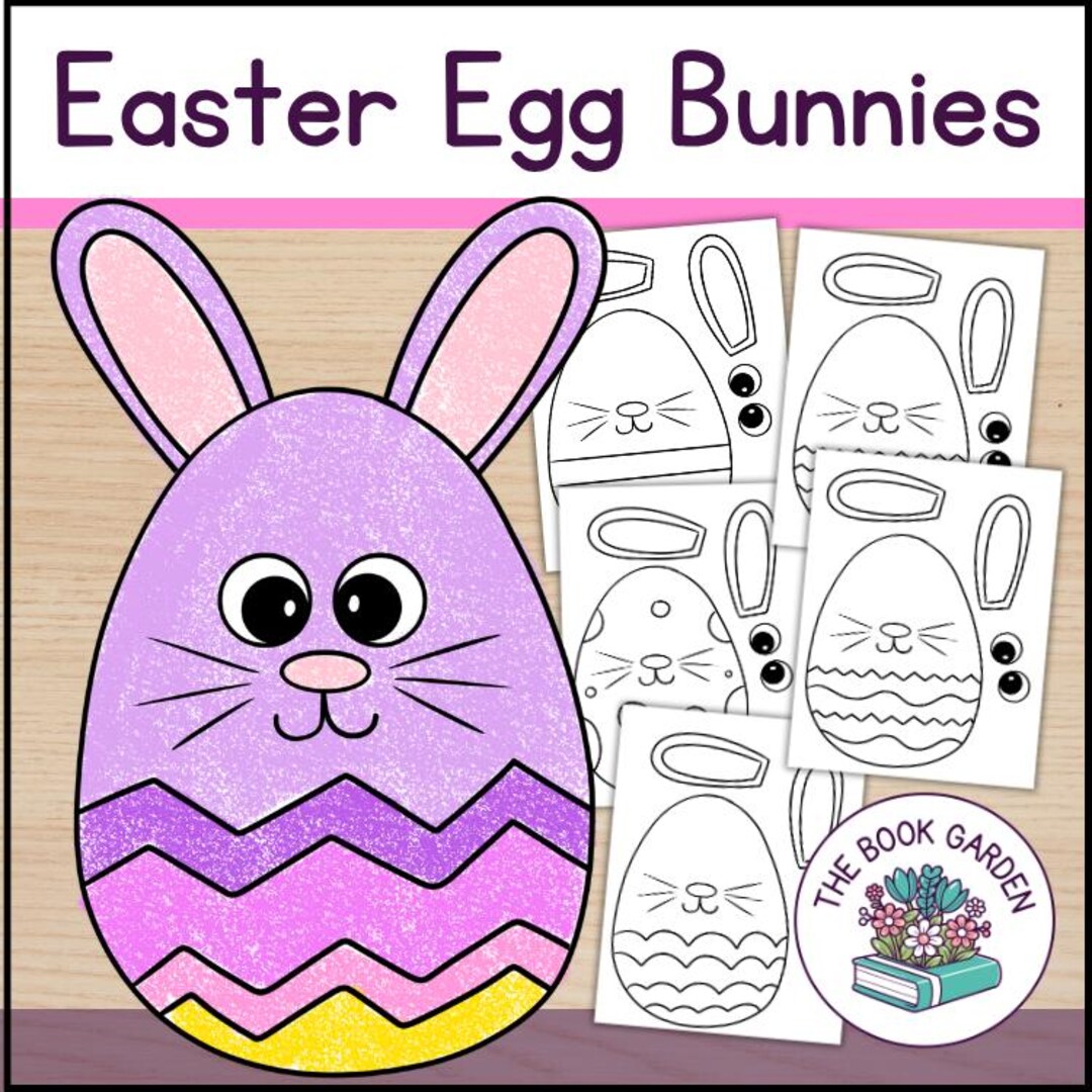 Easter Egg Bunnies Craft: Printable Spring Art Activity for Kids (PDF ...
