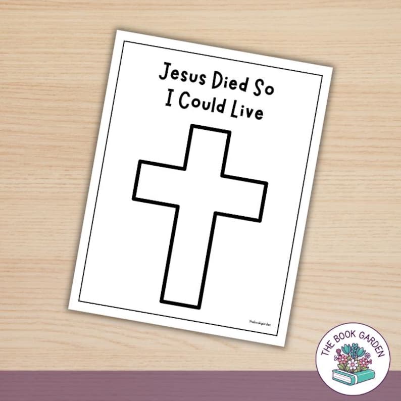 Jesus Died so I Could Live Cross Craft: Easter Paper Mosaic Activity ...