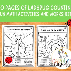 Ladybug Counting, Ladybug Math Worksheets, Ladybug Counting 1-10 ...