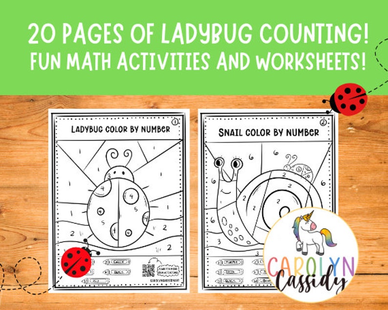 Ladybug Counting, Ladybug Math Worksheets, Ladybug Counting 1-10 ...