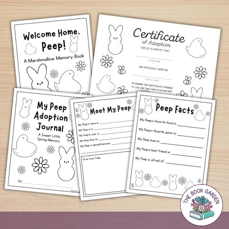 Adopt a Peep Activity Bundle: Easter Printable Activities for Kids - Etsy