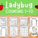 Ladybug Counting, Ladybug Math Worksheets, Ladybug Counting 1-10 ...